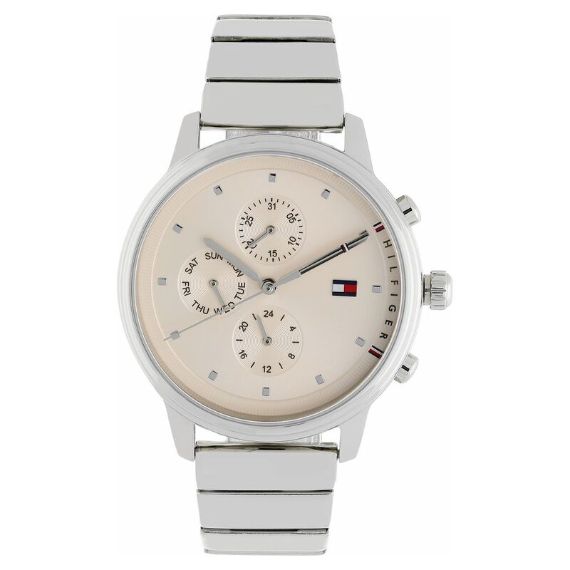 Buy Online Tommy Hilfiger Quartz Multifunction Pink Dial Stainless ...
