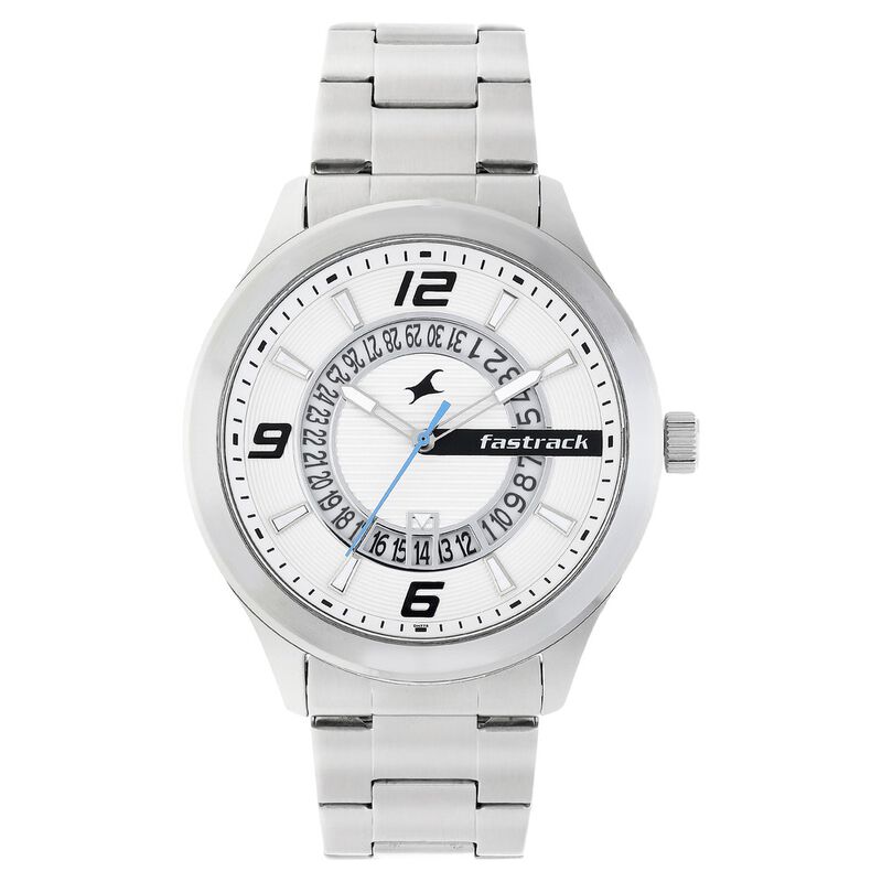 Buy Online Fastrack Loopholes Quartz Analog with Date White Dial ...