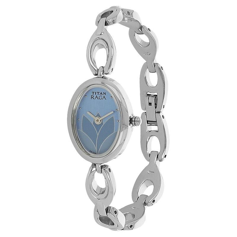 Buy Online Titan Raga Blue Dial Women Watch With Metal Strap ...