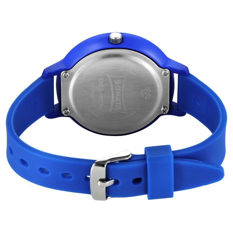 Buy Online Sonata Splash Quartz Analog Blue Dial Plastic Strap Watch ...