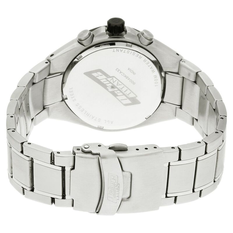 Buy Online Titan Octane Black Chrono Stainless Strap Watch for Men ...