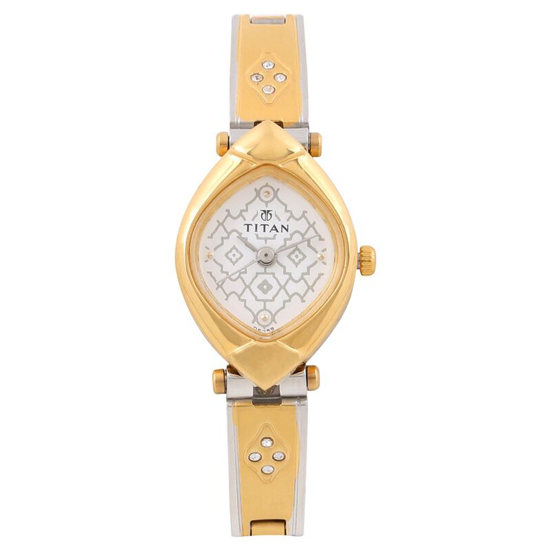Buy Online Titan Quartz Analog White Dial Stainless Steel Strap Watch ...