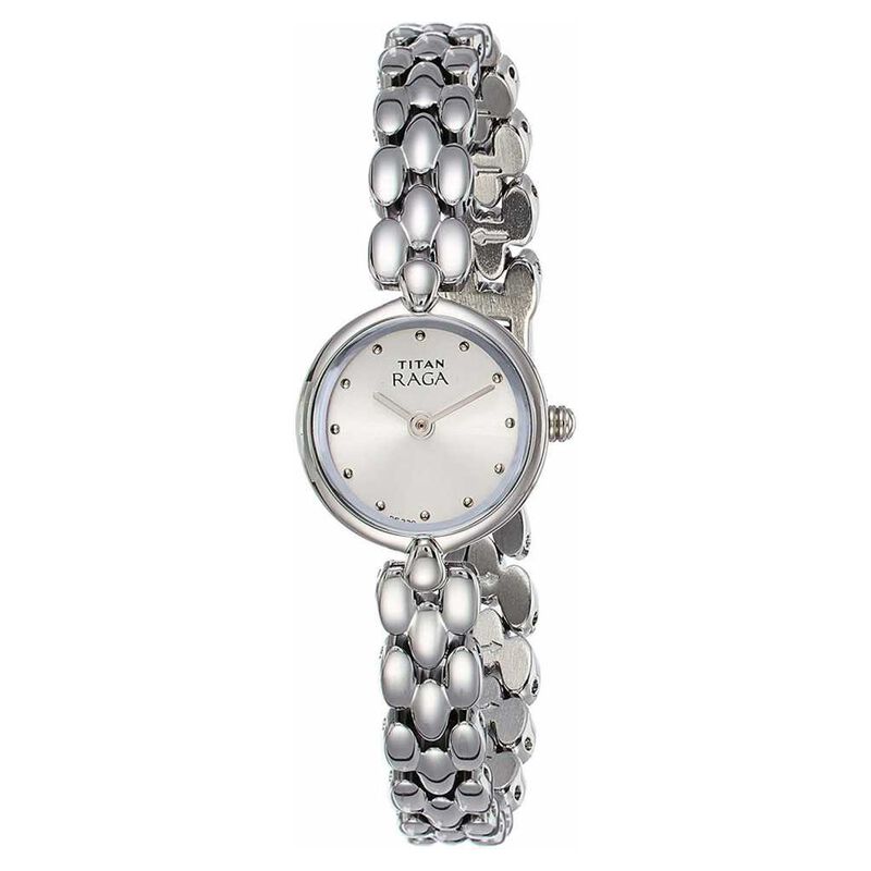 Buy Online Titan Raga Silver Dial Women Watch With Metal Strap ...