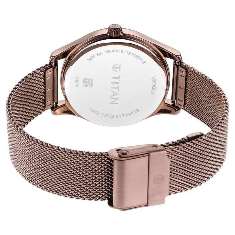Buy Online Titan Crescent Brown Dial Analog Stainless Steel Strap watch ...