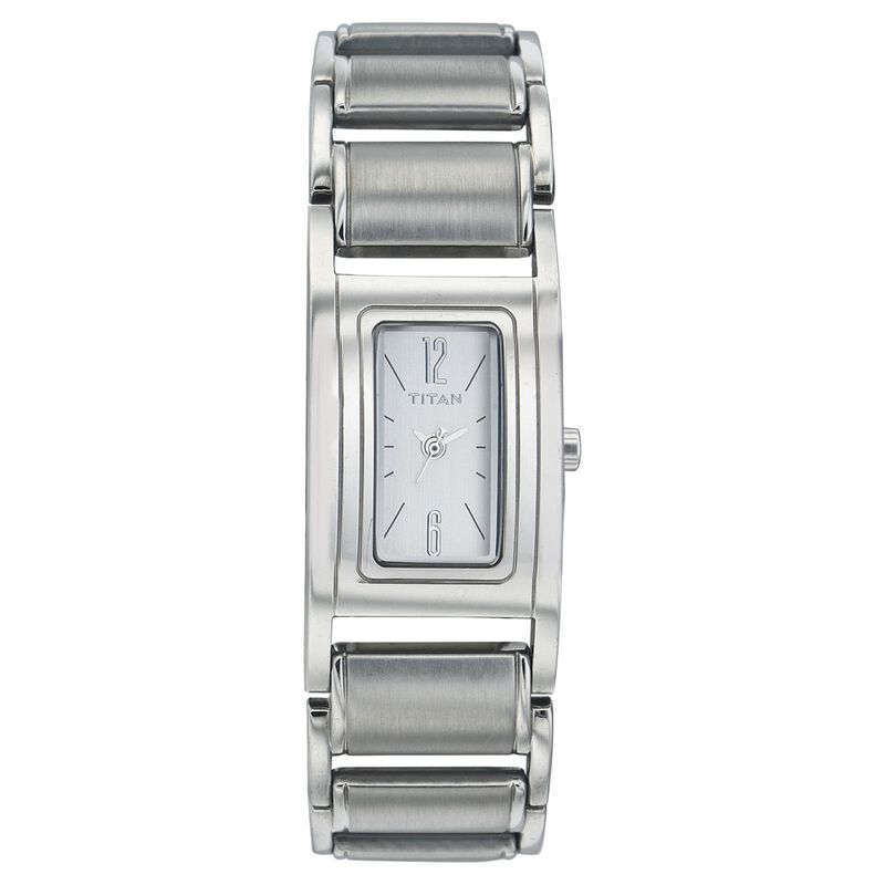 Buy Online Titan Quartz Analog Silver Dial Watch for Women - nc9868sm01 ...