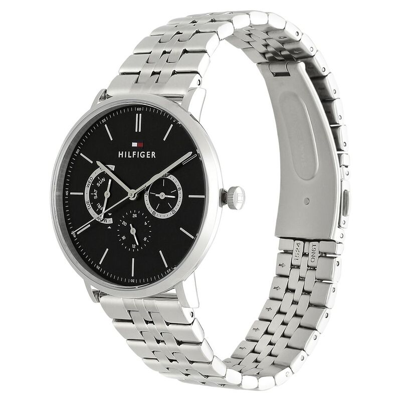 Buy Online Tommy Hilfiger Quartz Analog Black Dial Stainless Steel ...
