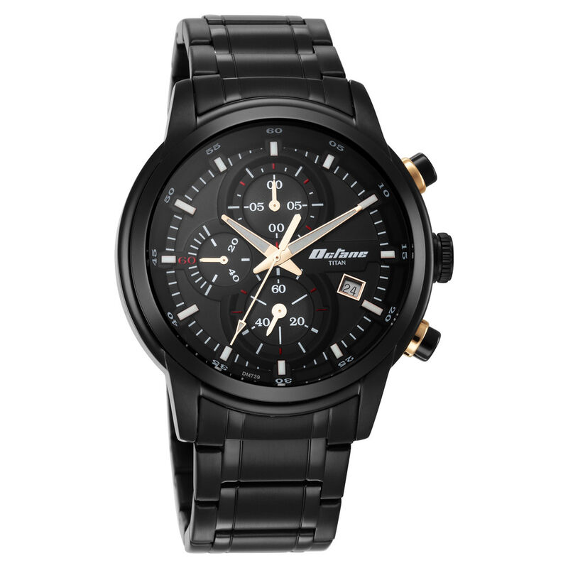 Buy Online Titan Octane Black Dial Chronograph Watch for Men ...