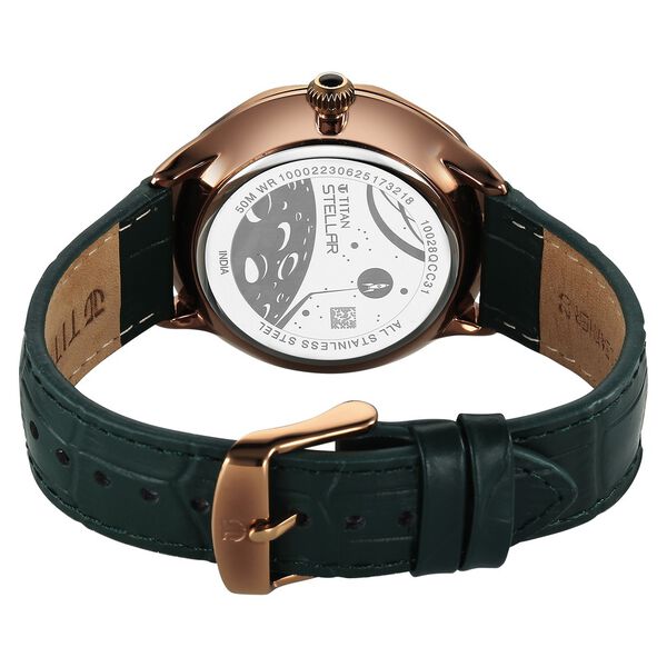 Buy Online Titan Stellar Analog with Sun Moon Phase and Green Dial ...