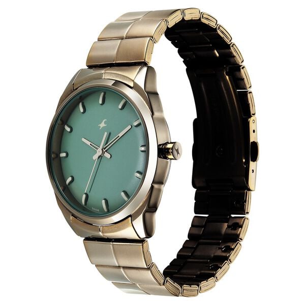 Buy Online Fastrack Chrome K Quartz Analog Green Dial K Chrome ...