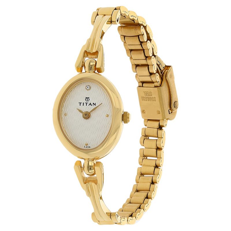 Buy Online Titan Quartz Analog Silver Dial Stainless Steel Strap Watch ...