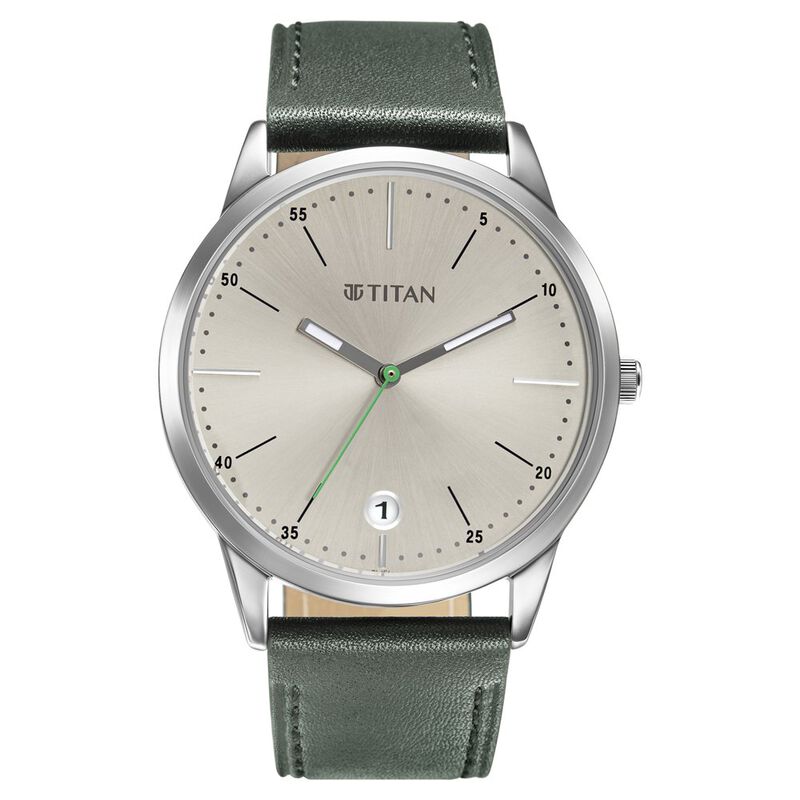 Buy Online Titan Quartz Analog Leather Strap Watch for Men - 1806sl07 ...