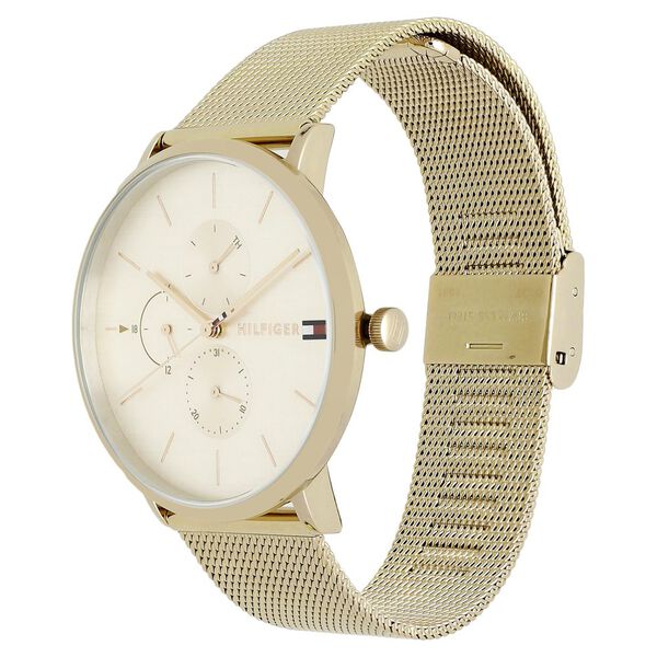Buy Online Tommy Hilfiger Quartz Multifunction Pink Dial Stainless ...