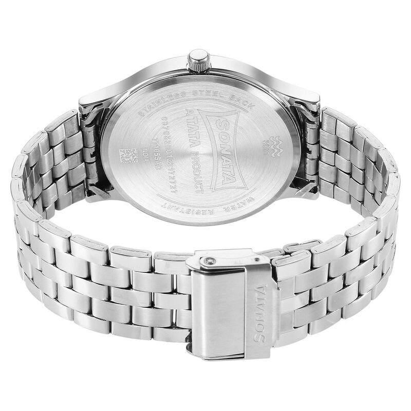 Buy Online Sonata Quartz Analog with Date Silver Dial Watch for Men ...