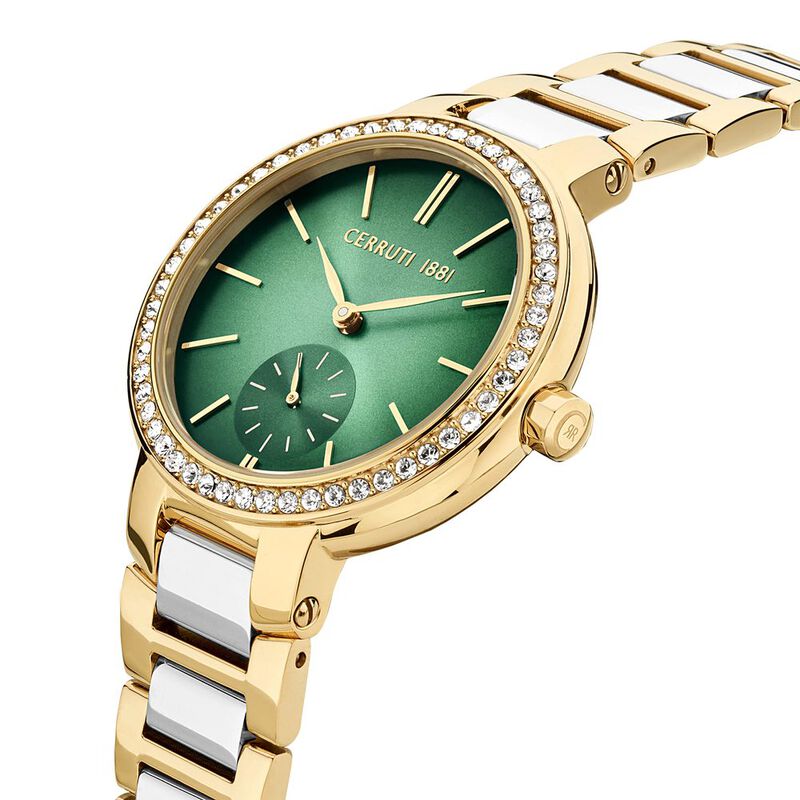 Buy Online Cerruti 1881 Quartz Multifunction Green Dial Stainless Steel ...