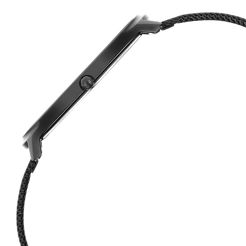 Buy Online Titan Edge Baseline Black Dial Analog Stainless Steel Strap ...