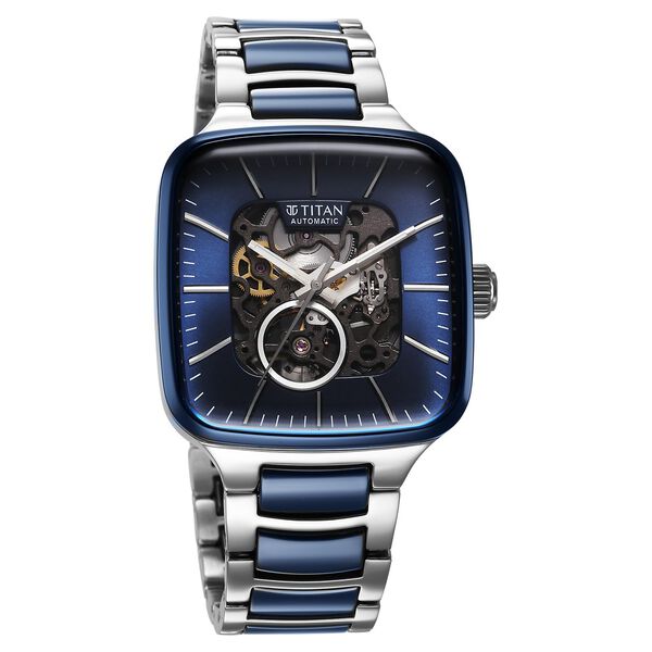 Buy Online Titan Ceramic Fusion Automatic Square Black Dial Rose Gold ...