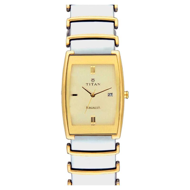 Buy Online Titan Quartz Analog with Date Champagne Dial Watch for Men ...