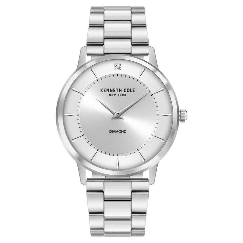 Buy Online Kenneth Cole Quartz Analog Silver Dial Stainless Steel Strap ...