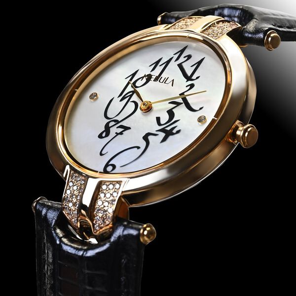 Buy Online Titan Nebula Calligraphy 18k Gold Analog with Diamonds ...