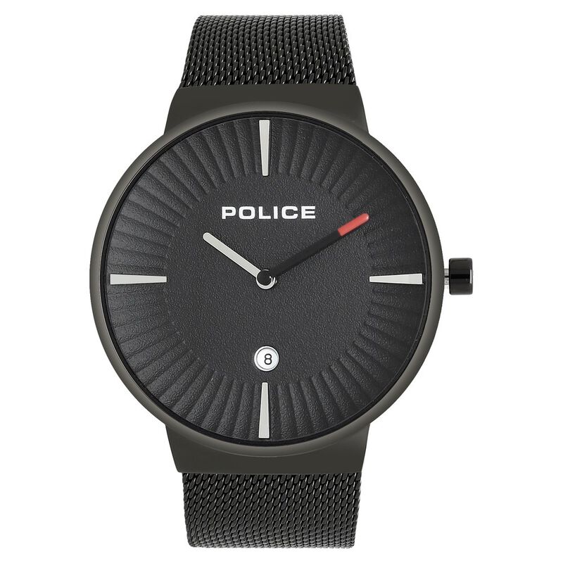 Buy Online Police Quartz Analog Black Dial Metal Strap Watch for Men ...
