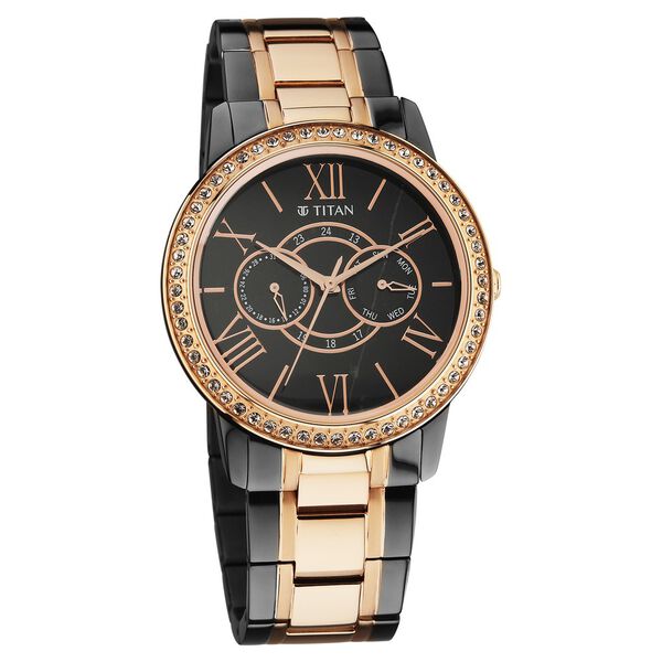 Buy Online Titan Royale Quartz Multifunction Marble Dial Dual-Tone ...
