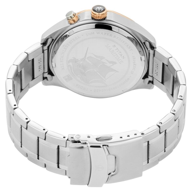 Buy Online Titan Maritime White Dial Quartz Multifunction Stainless ...