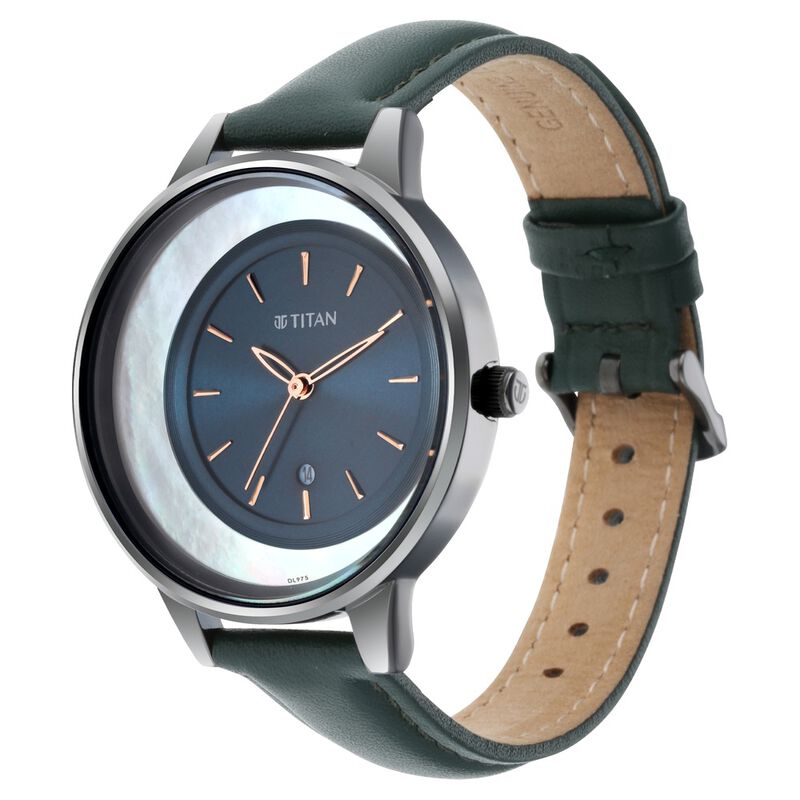 Buy Online Titan Crescent Quartz Analog Leather Strap Watch for Women ...