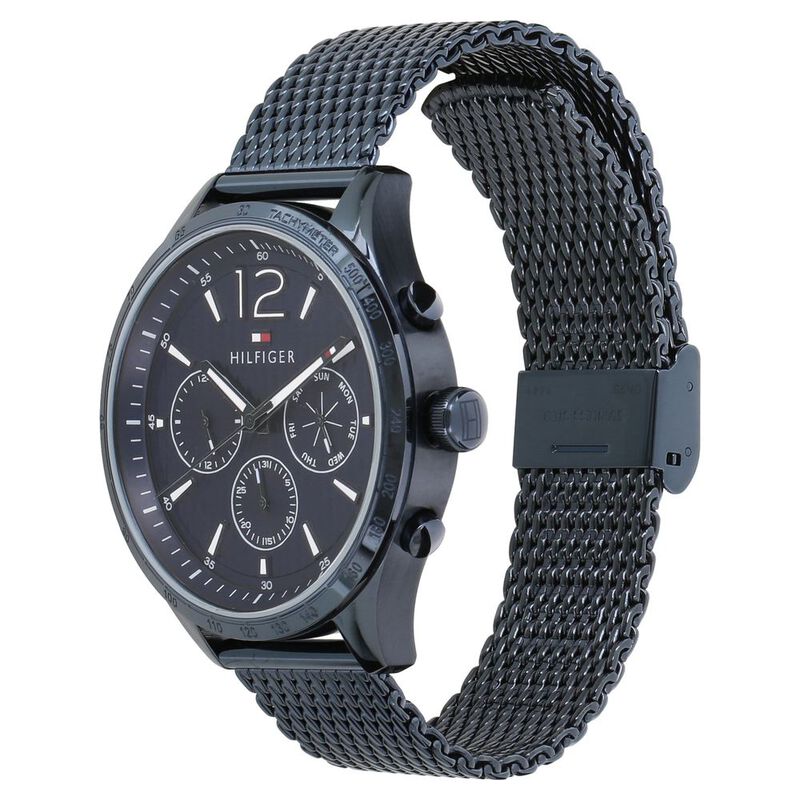 Buy Online Tommy Hilfiger Quartz Multifunction Blue Dial Metal Strap ...