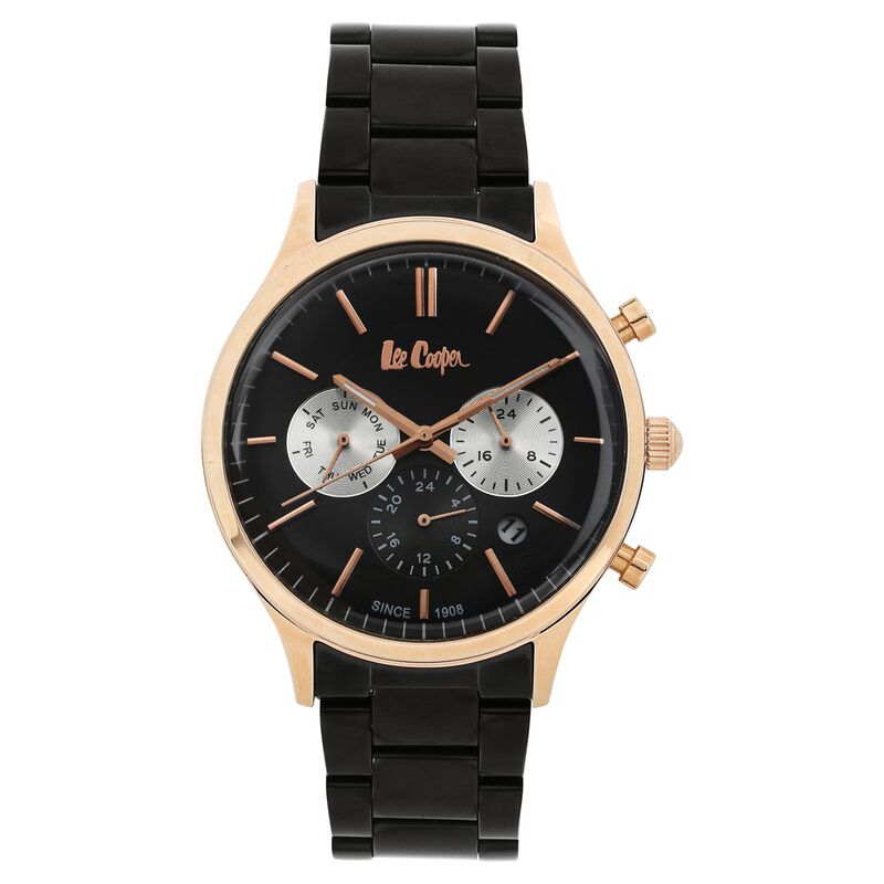 Buy Online Lee Cooper Quartz Multifunction Black Dial Watch for Men ...
