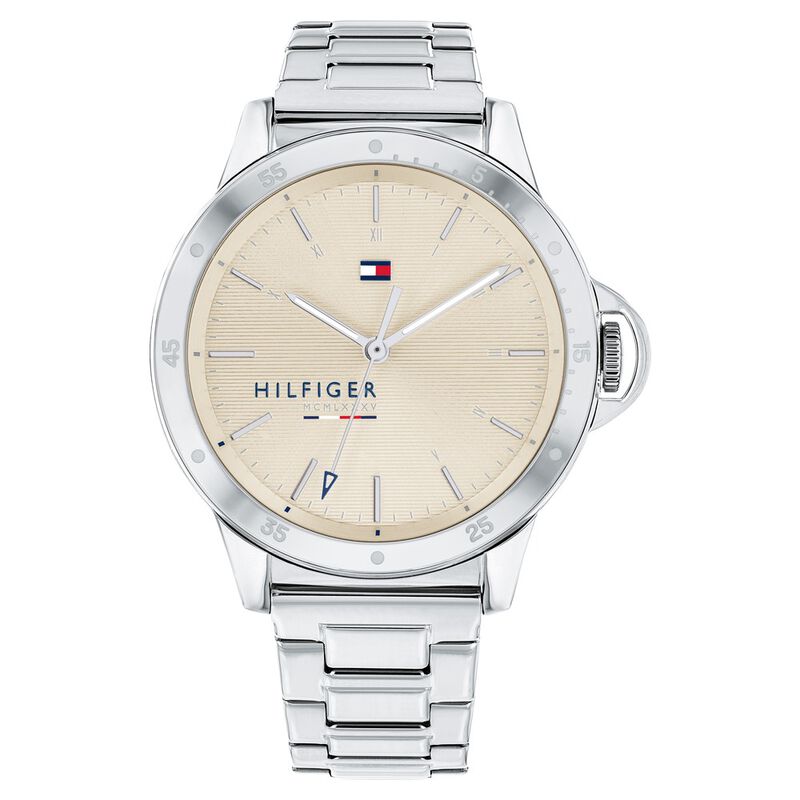 Buy Online Tommy Hilfiger Quartz Analog Pink Dial Stainless Steel Strap ...