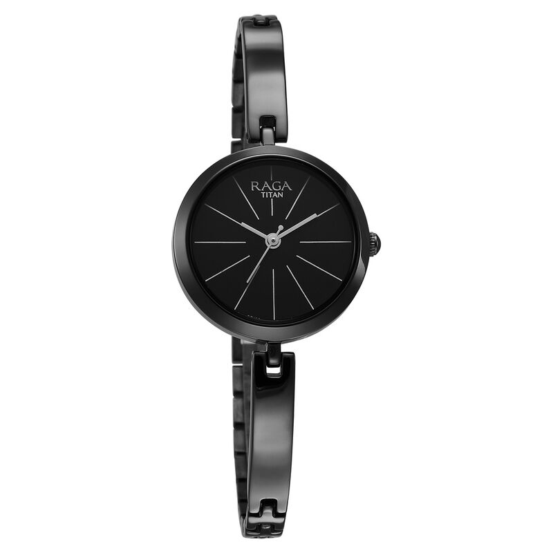 Buy Online Titan Raga Viva Quartz Analog Black Dial Grey Metal Strap ...