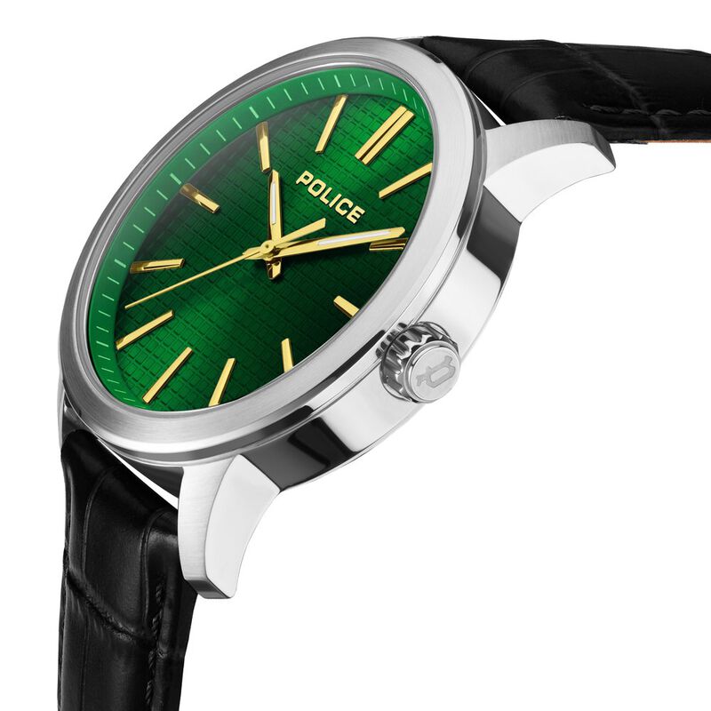 Buy Online Police Green Dial Black Strap Analog Watch for Men ...