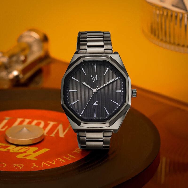 Buy Online Vyb Maverick By Fastrack Quartz Analog Grey Dial Grey ...