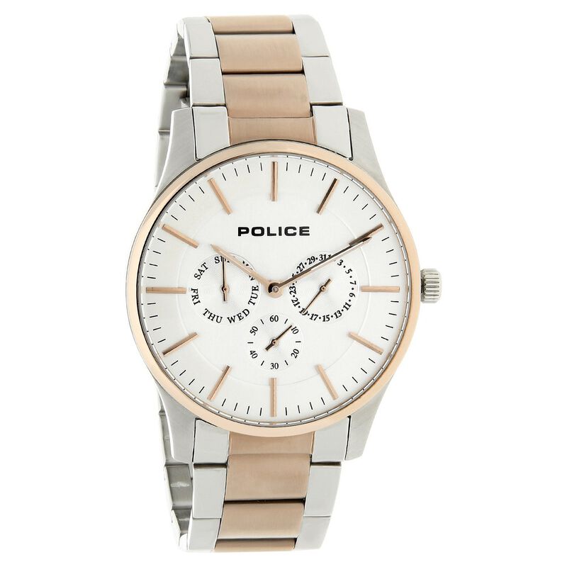Buy Online Police Quartz Multifunction Silver Dial Metal Strap Watch ...