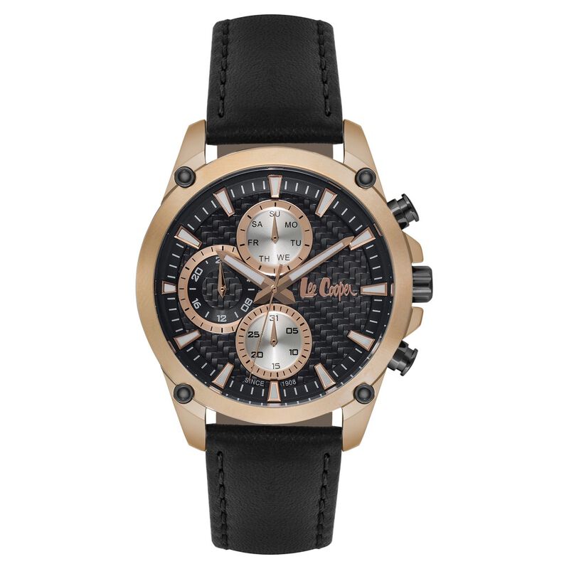 Buy Online Lee Cooper Quartz Multifunction Black Dial Watch for Men ...