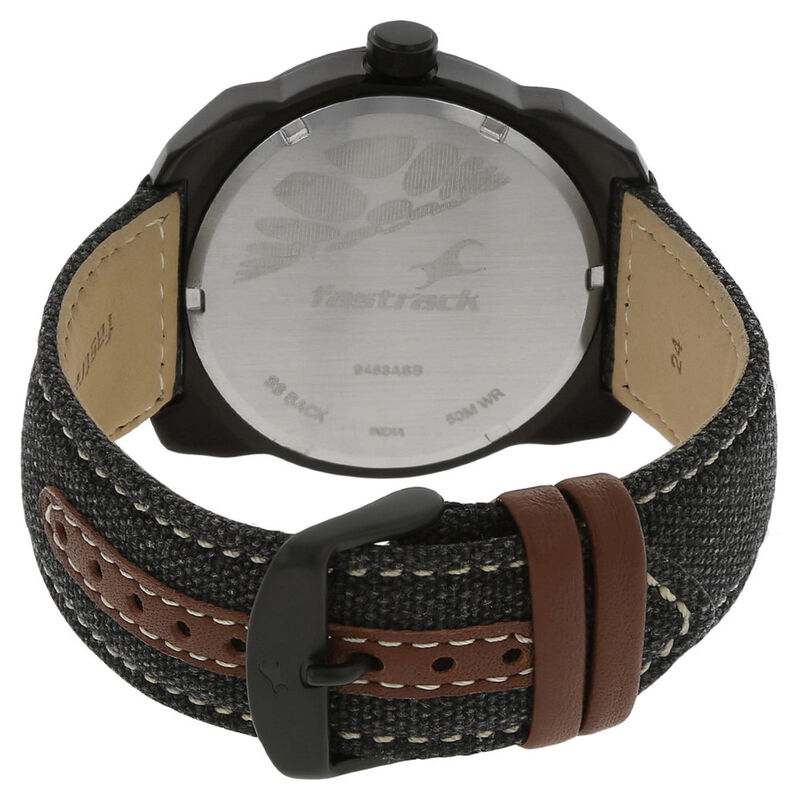 Buy Online Fastrack Quartz Analog Black Dial Fabric Strap Watch for ...