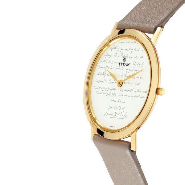 Buy Online Titan Tata 150 Limited Edition White Dial Analog Leather ...
