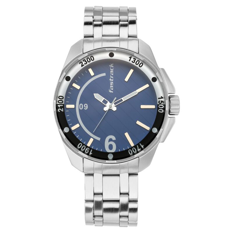 Buy Online Fastrack Hitlist Quartz Analog Blue Dial Stainless Steel ...