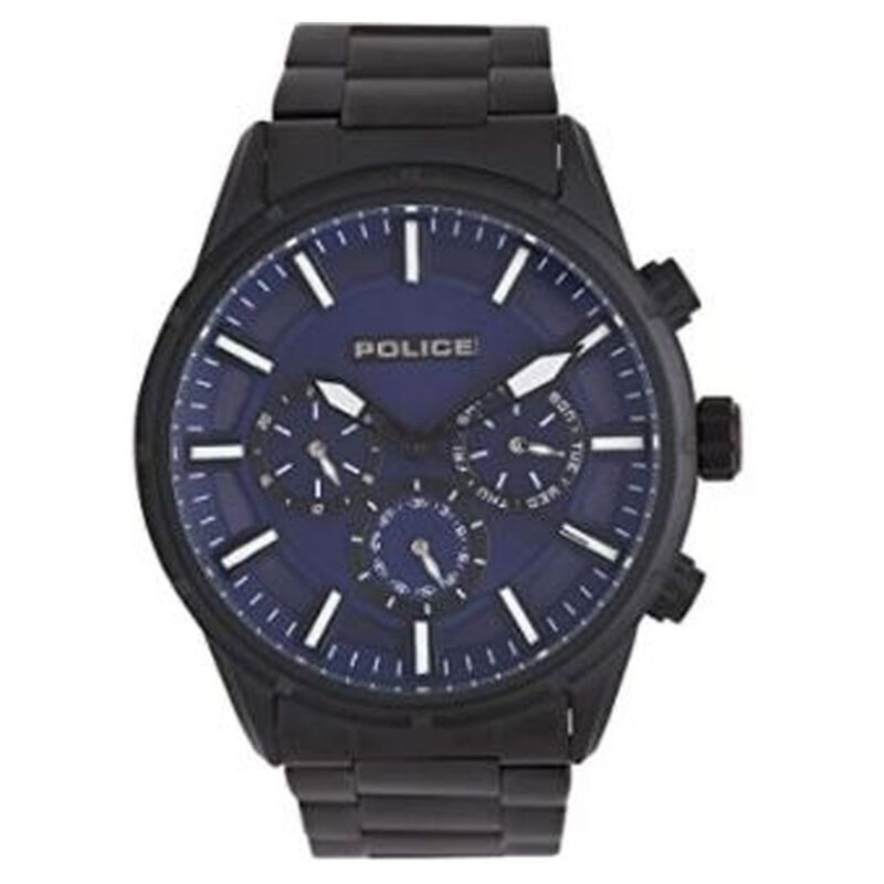 Buy Online Police Quartz Multifunction Blue Dial Metal Strap Watch for ...
