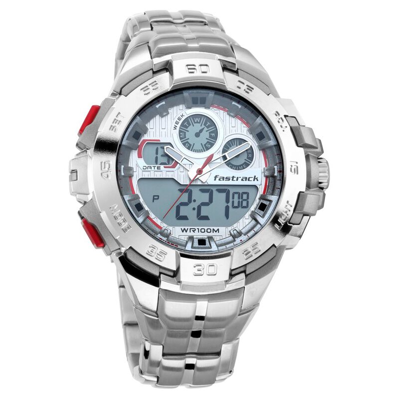 Buy Online Fastrack Mean Machines Guys Ana Digi Watch - nn38054pm01 | Titan