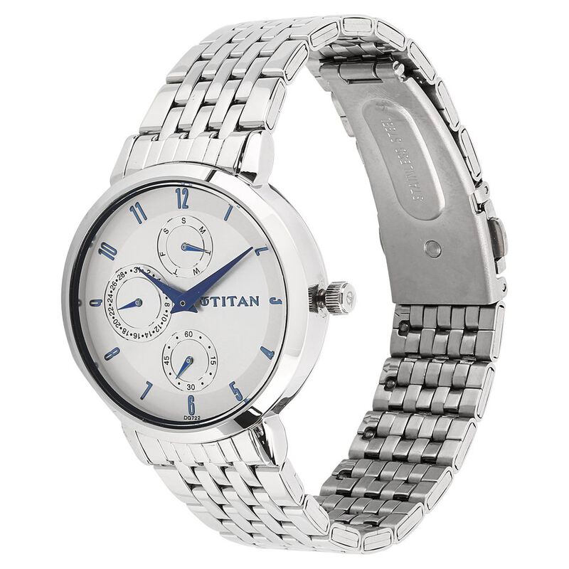 Buy Online Titan Workwear White Dial Women Watch With Stainless Steel ...