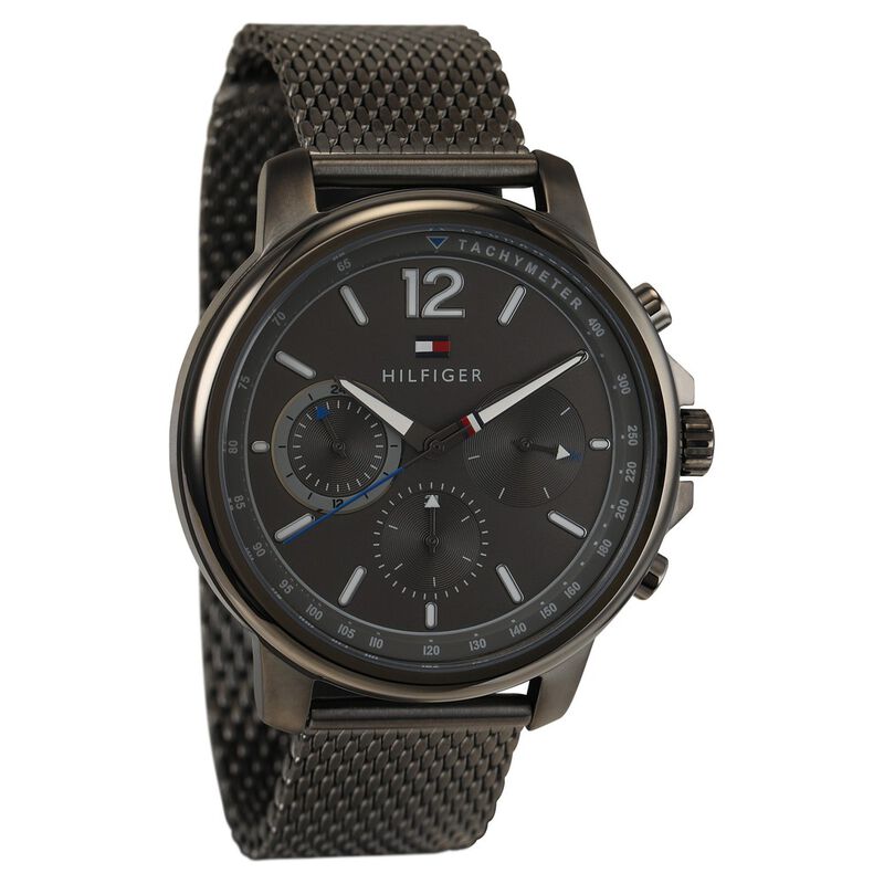 Buy Online Tommy Hilfiger Quartz Multifunction Grey Dial Stainless ...