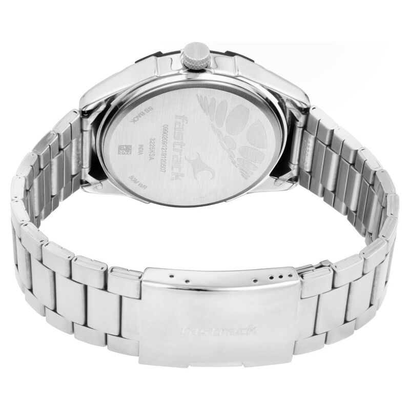 Buy Online Fastrack Fastfit Quartz Analog Black Dial Stainless Steel ...