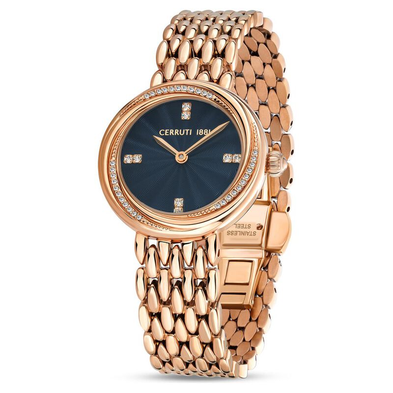 Buy Online Cerruti 1881 Quartz Analog Blue Dial Stainless Steel Strap ...
