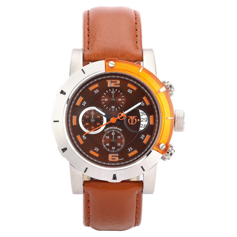 Buy Online Titan Quartz Chronograph Brown Dial Watch for Men ...