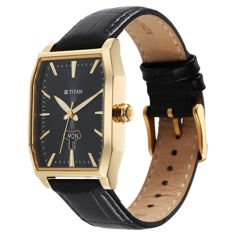 Buy Online Titan Regalia Opulent Analog with Day and Date Black Dial ...