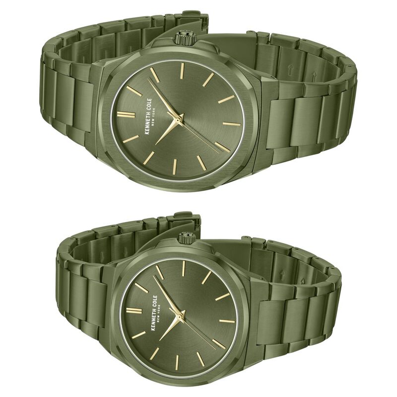 Buy Online Kenneth Cole Kenneth Cole Quartz Analog Green Dial With ...