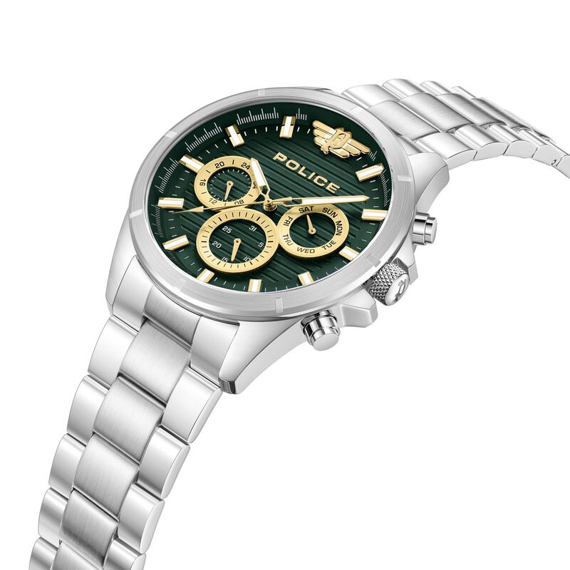 Buy Online Police Green Dial Quartz Multifunction Watch for Men ...