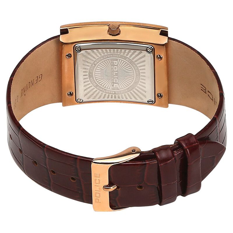 Buy Online Police Quartz Analog Silver Dial Leather Strap Watch for Men ...