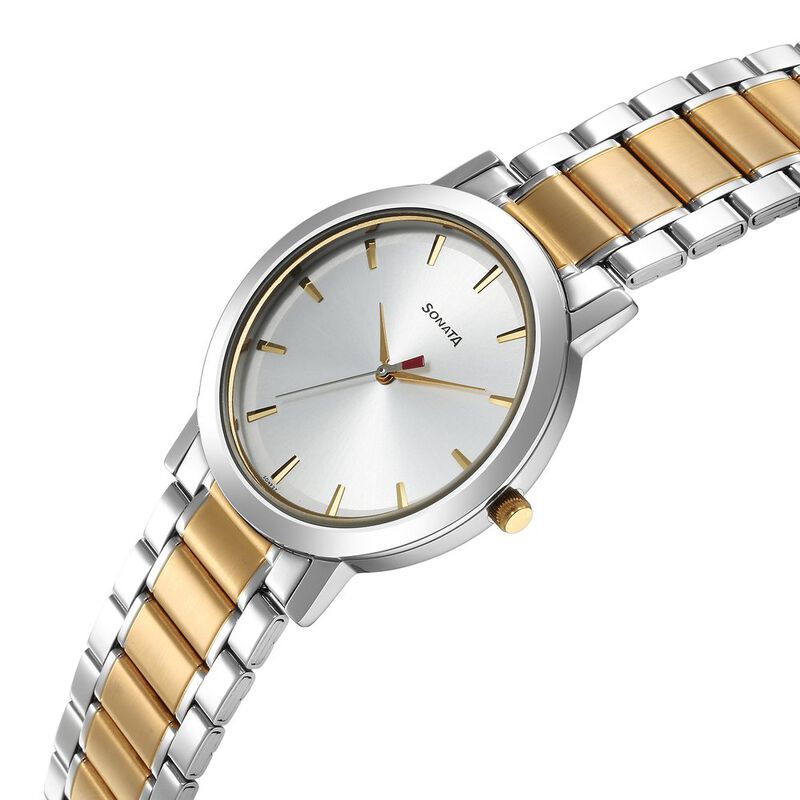 Buy Online Sonata Utsav Quartz Analog Silver Dial Watch for Men ...